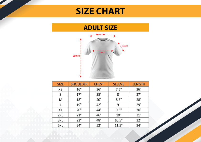 Ukuran Saiz - Printing Sublimation Shah Alam